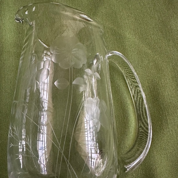Dining | Vintage Etched Glass Creamer Pitcher | Poshmark
